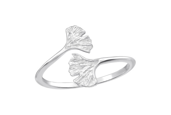 Ginkgo Leaf - 925 Sterling Silver Plain Rings – Peepalls Jewellers